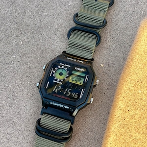 Forest Green 22 – Modified Watch Based on Casio AE-1200 Green Dual-tone ...