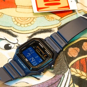 Custom Casio Ocean King Mod - Blue Casio WS-1600 Digital Modified Watch ...