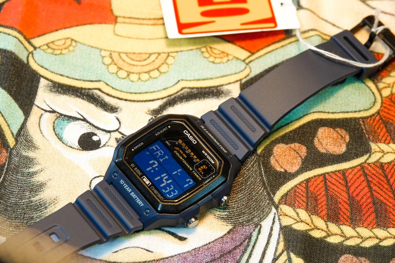 Custom Casio 'ocean King' Mod Blue Casio WS1600 Digital Modified Watch ...