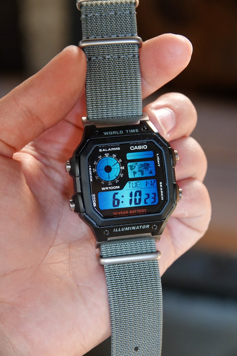 Polar Blue – Modified Watch Based on Casio AE-1200 – Royale -blue ...