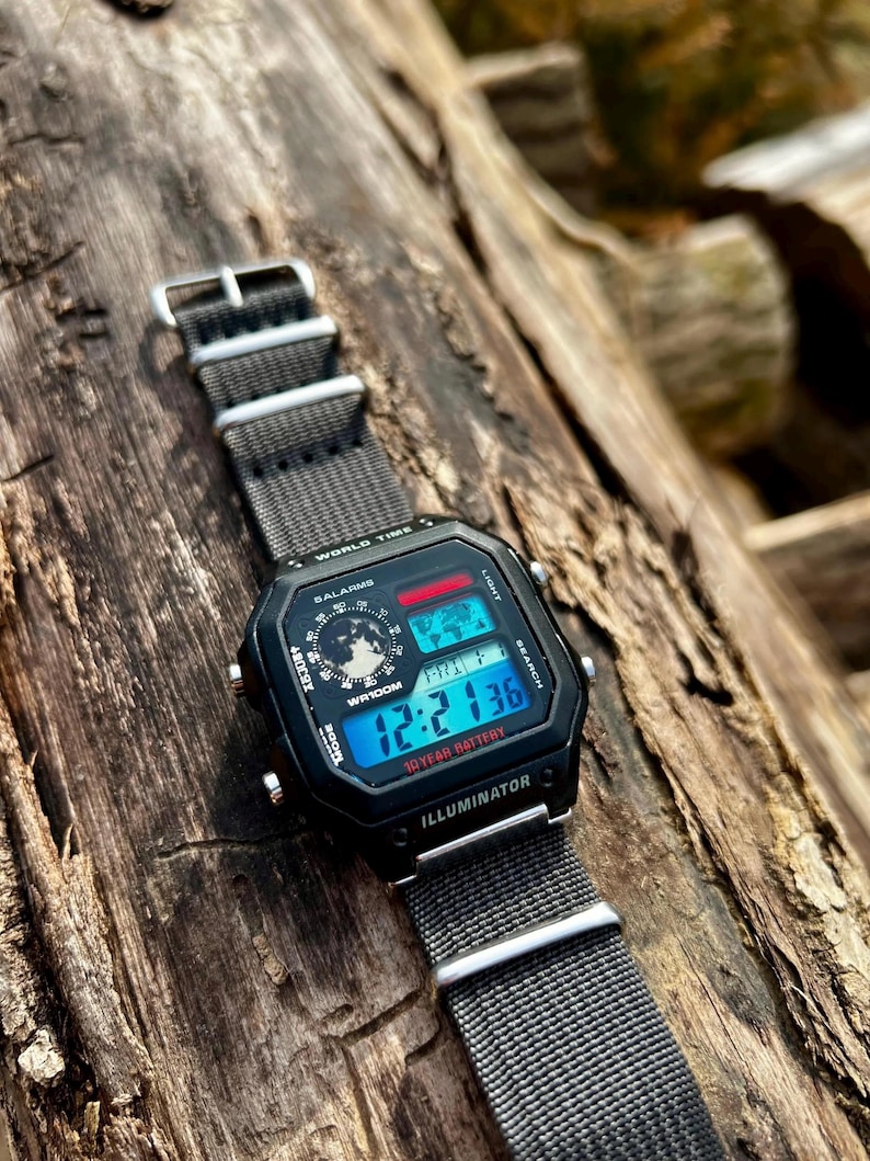 Dark Moon – Modified Watch Based on Casio AE-1200 – Polar Blue Gradient ...