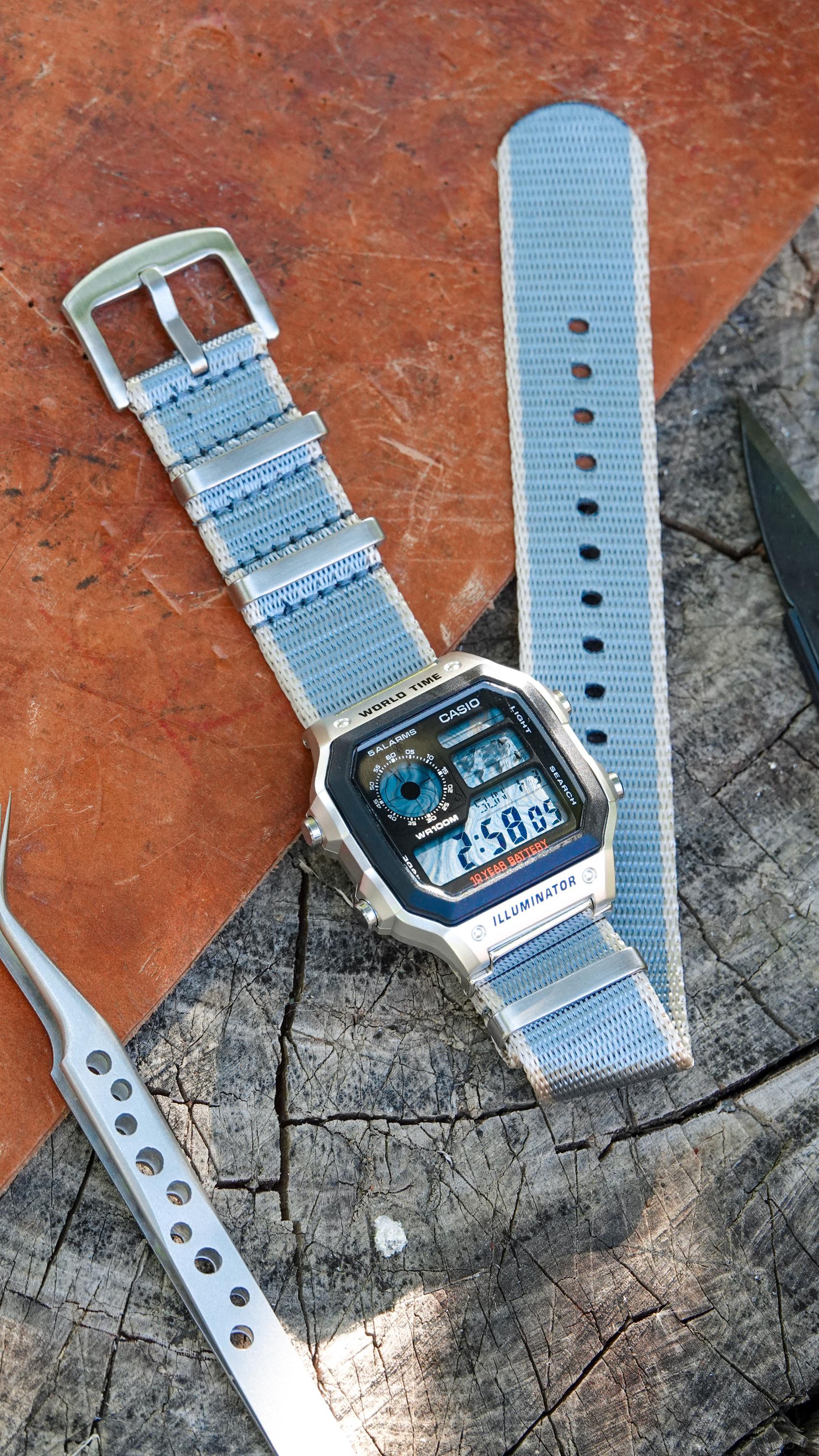Blue Marble – Modified Watch Based on Casio AE-1200 – Casio Mod Custom ...