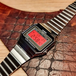 Full Red – Modified Watch Based on Casio A700 – Slim Digital Red ...