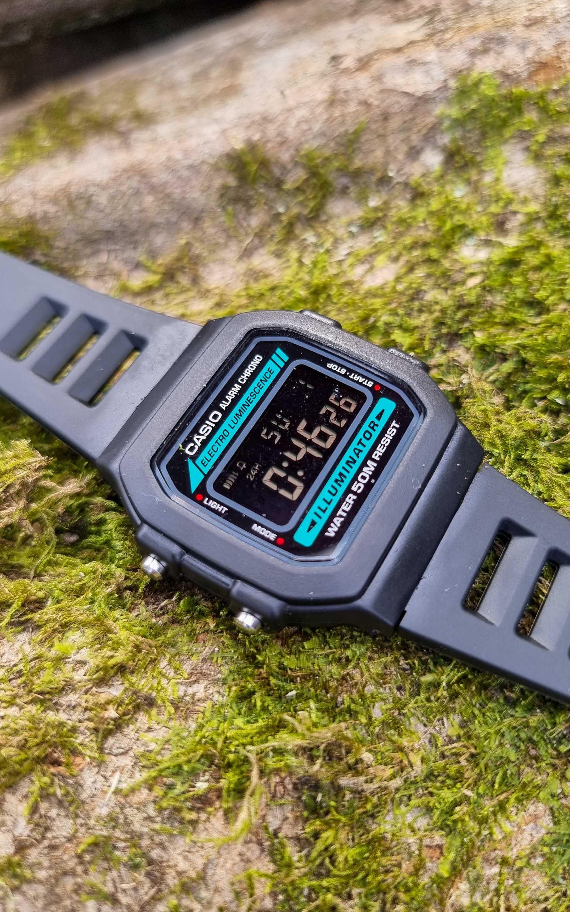 Custom Casio W86 Black Hydromod Modified Black Casio Illuminator Watch ...