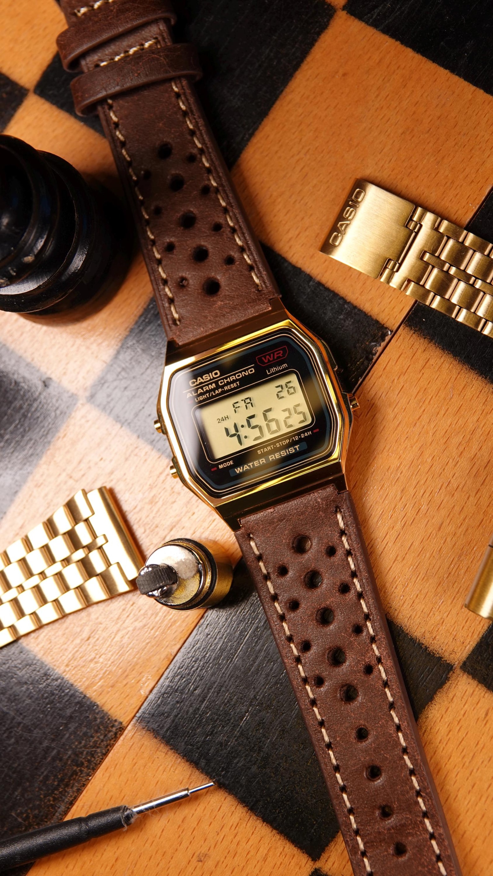 Racing Gold A158 Mod by EON – Modified Watch Based on Casio A158 ...