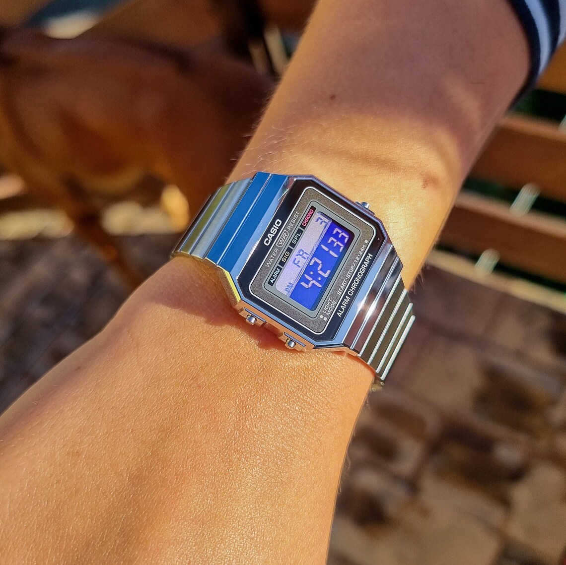 Casio Watch Modified Custom Casio Mod Vintage Casio liquid Purple ...