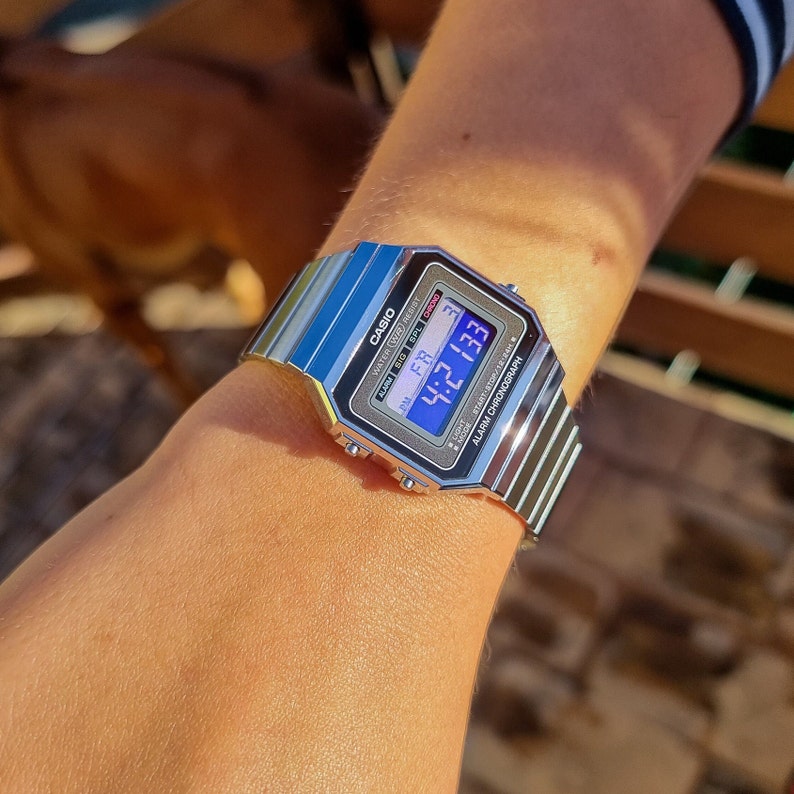 Casio Watch Modified Custom Casio Mod Vintage Casio liquid Purple ...