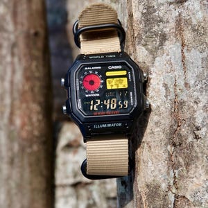 Casio Custom Hydro Mod Royale AE-1200 Solar Flare Royale 22mm Orange ...