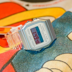 Casio F-91W Seaside Clear Mod - Modified White Transparent Casio F-91W ...