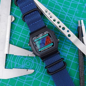 Custom Casio W86 BMW M Power - Modified Black Casio Illuminator Watch ...