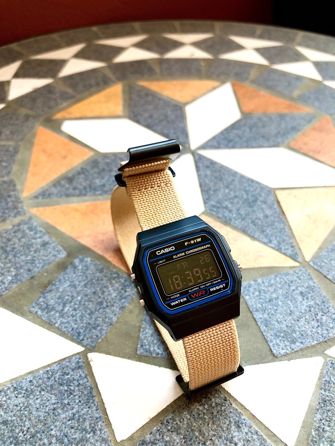 Custom Casio F91 army Beige Modified Black Military Style - Etsy