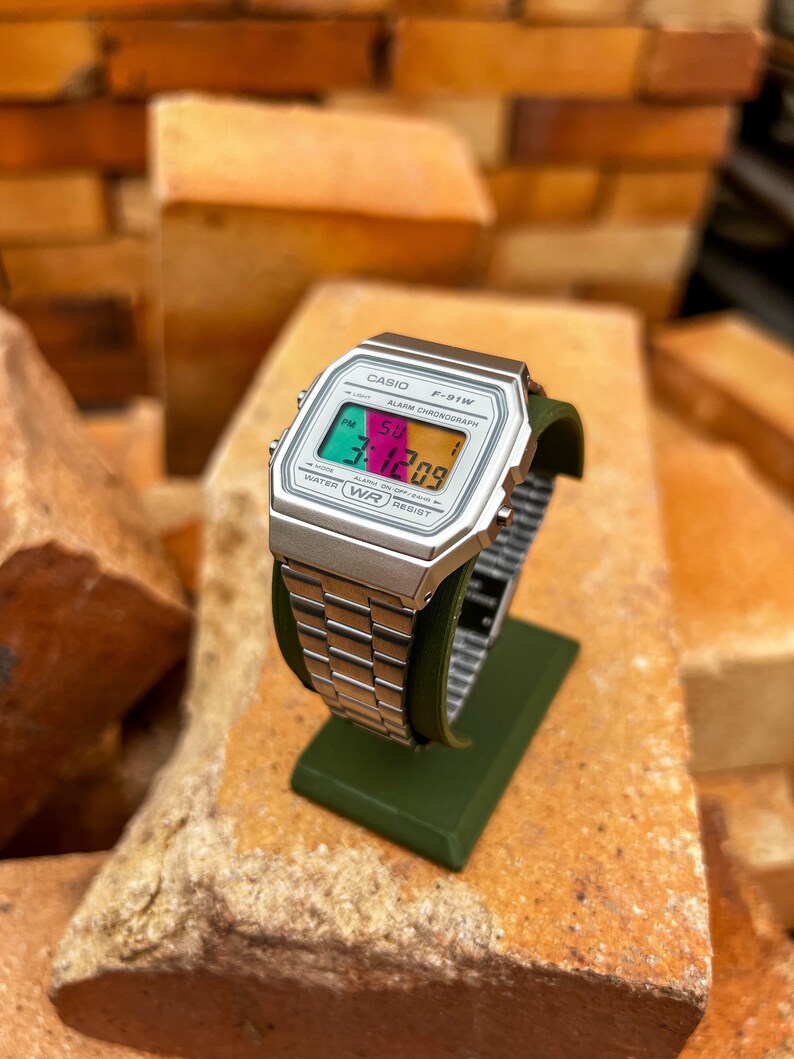 Custom Casio F91 candy Modified Casio Custom Special Gift With Blue ...