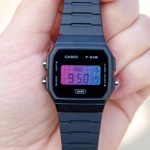 Vaporwave – Modified Watch Based on Casio F-91W – Custom Digital Casio ...
