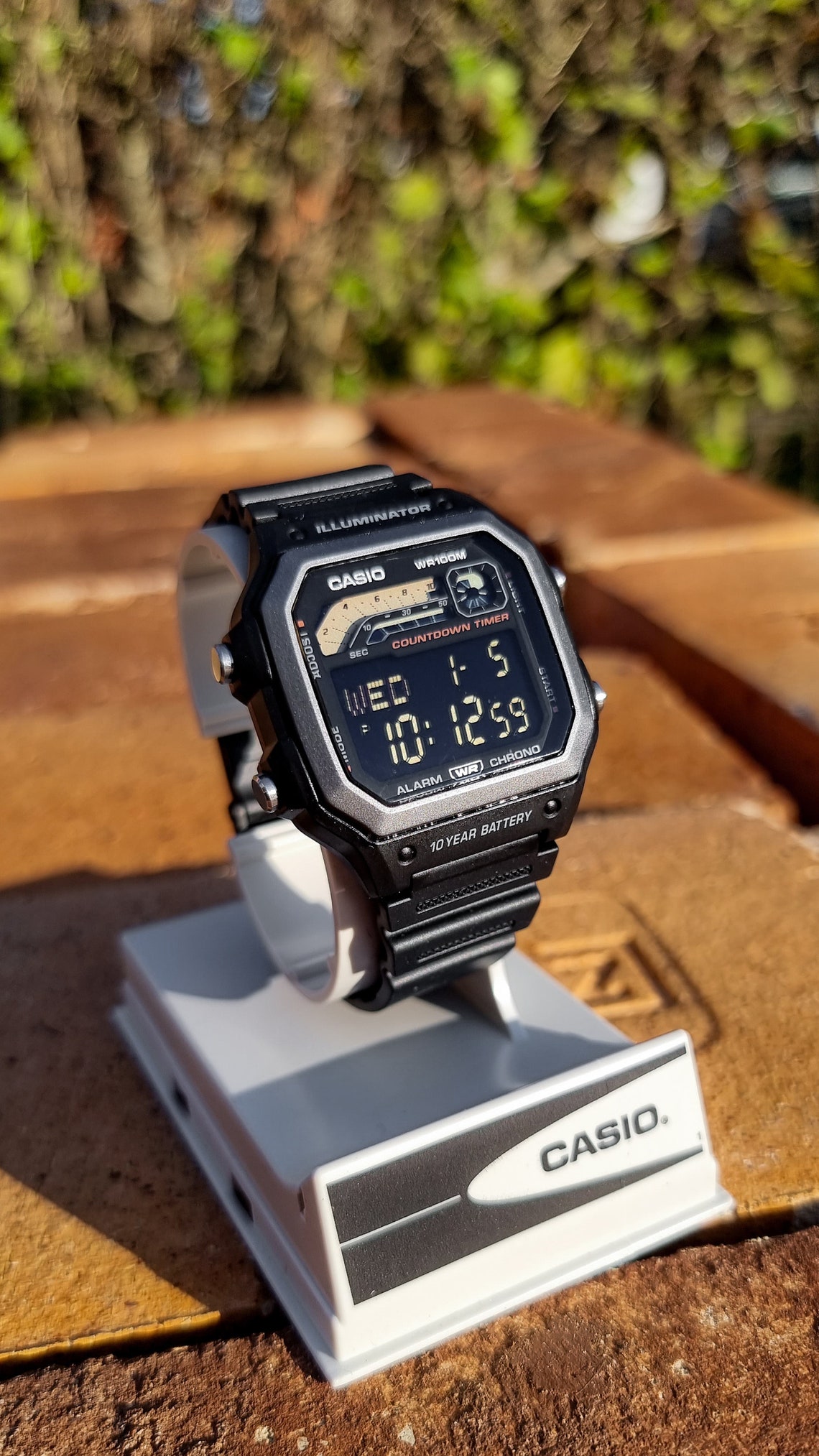 Custom Casio 'stealth One' Mod Black Casio WS1600 Digital Modified ...
