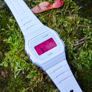 Pink White – Modified Watch Based on Casio F-91W – White Digital Case ...