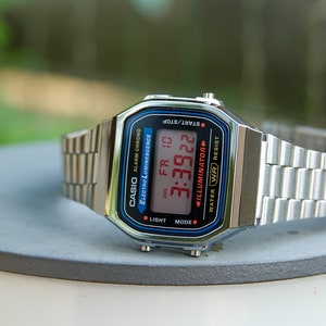 Classic Red – Modified Casio A168 – Custom Vintage Digital Watch With ...