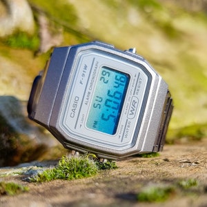 Custom Casio F-91W Blue Lagoon Watch Modified Gray Casio Vintage ...