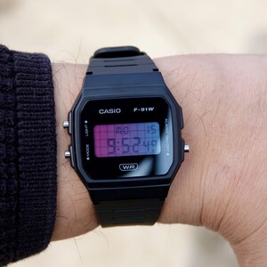 Vaporwave – Modified Watch Based on Casio F-91W – Custom Digital Casio ...