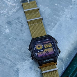 Casio Custom Hydro Mod Royale AE1200 Sunset Royale 22mm Watch Black ...