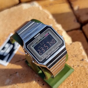 Casio Watch Modified Custom Casio Mod Vintage Stealth Black Digital ...