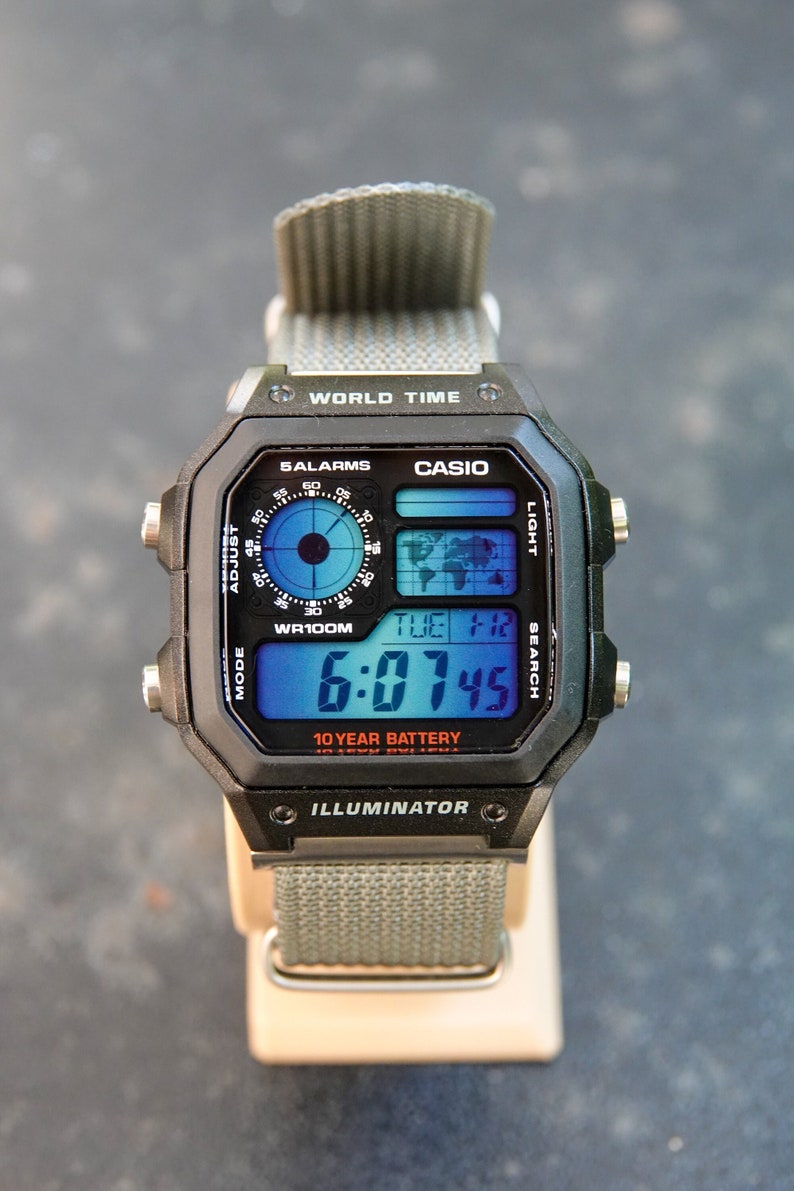 Polar Blue – Modified Watch Based on Casio AE-1200 – Royale -blue ...