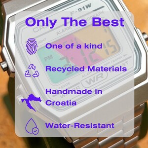 Custom Casio F91 candy Modified Casio Custom Special Gift With Blue ...