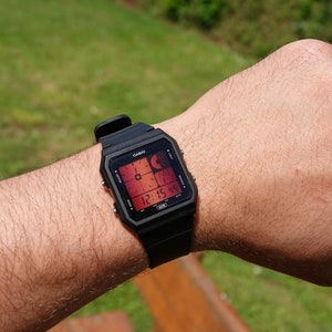 Burgundy Haze – Modified Watch Based on Casio LF20W – Red Gradient ...