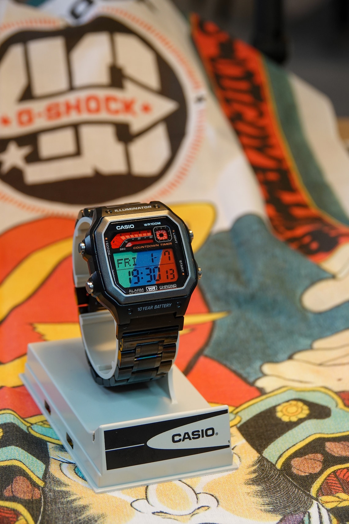Custom Casio BMW M Power Mod - Black Casio WS1600 Digital Modified ...