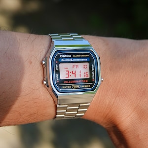 Classic Red – Modified Casio A168 – Custom Vintage Digital Watch With ...