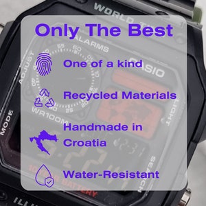 Custom Casio Royale AE1200 Red Weighted Metal - Modified Watch- Red ...