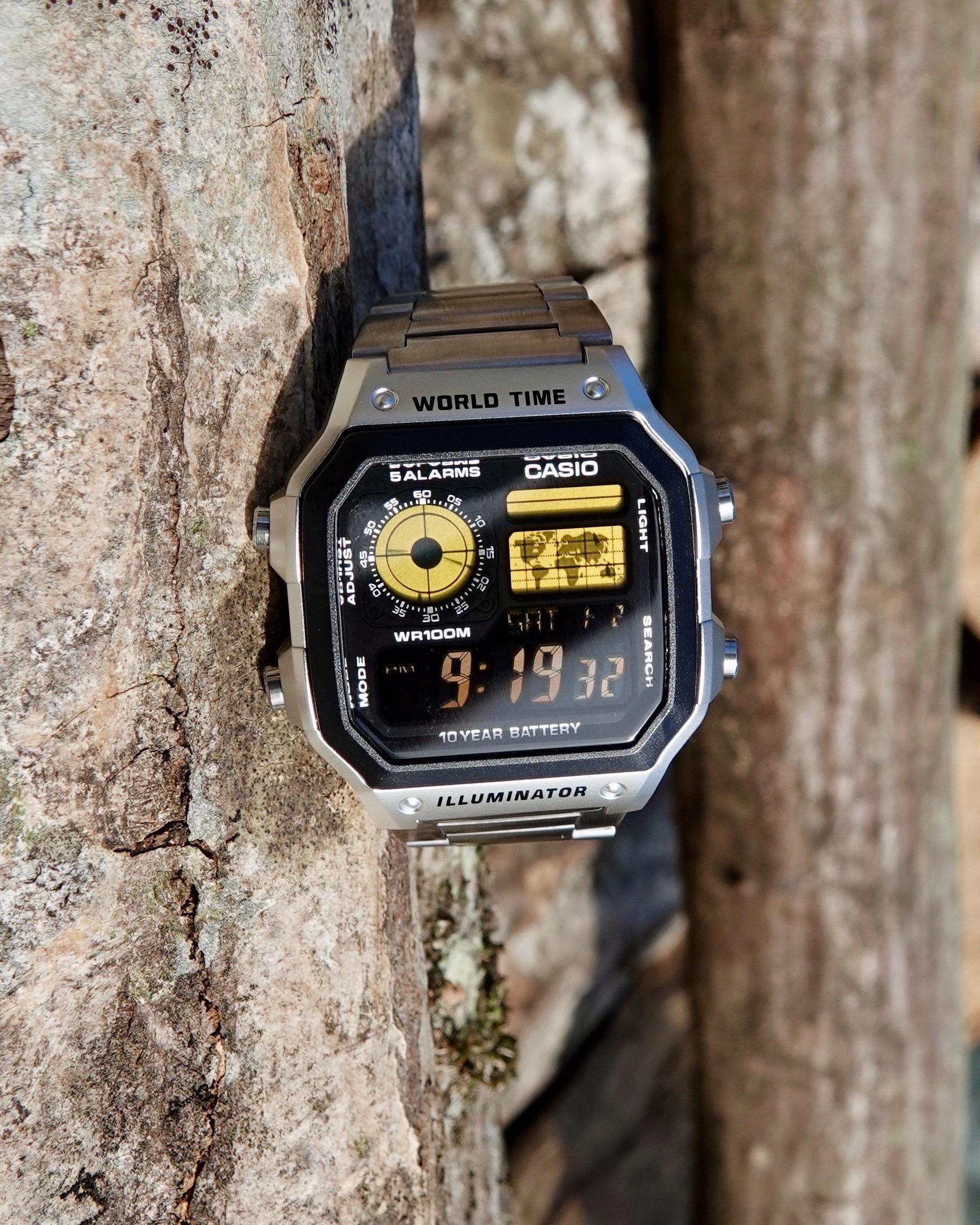 Spring Gold – Modified Watch Based on Casio AE-1200 – Yellow & Black ...