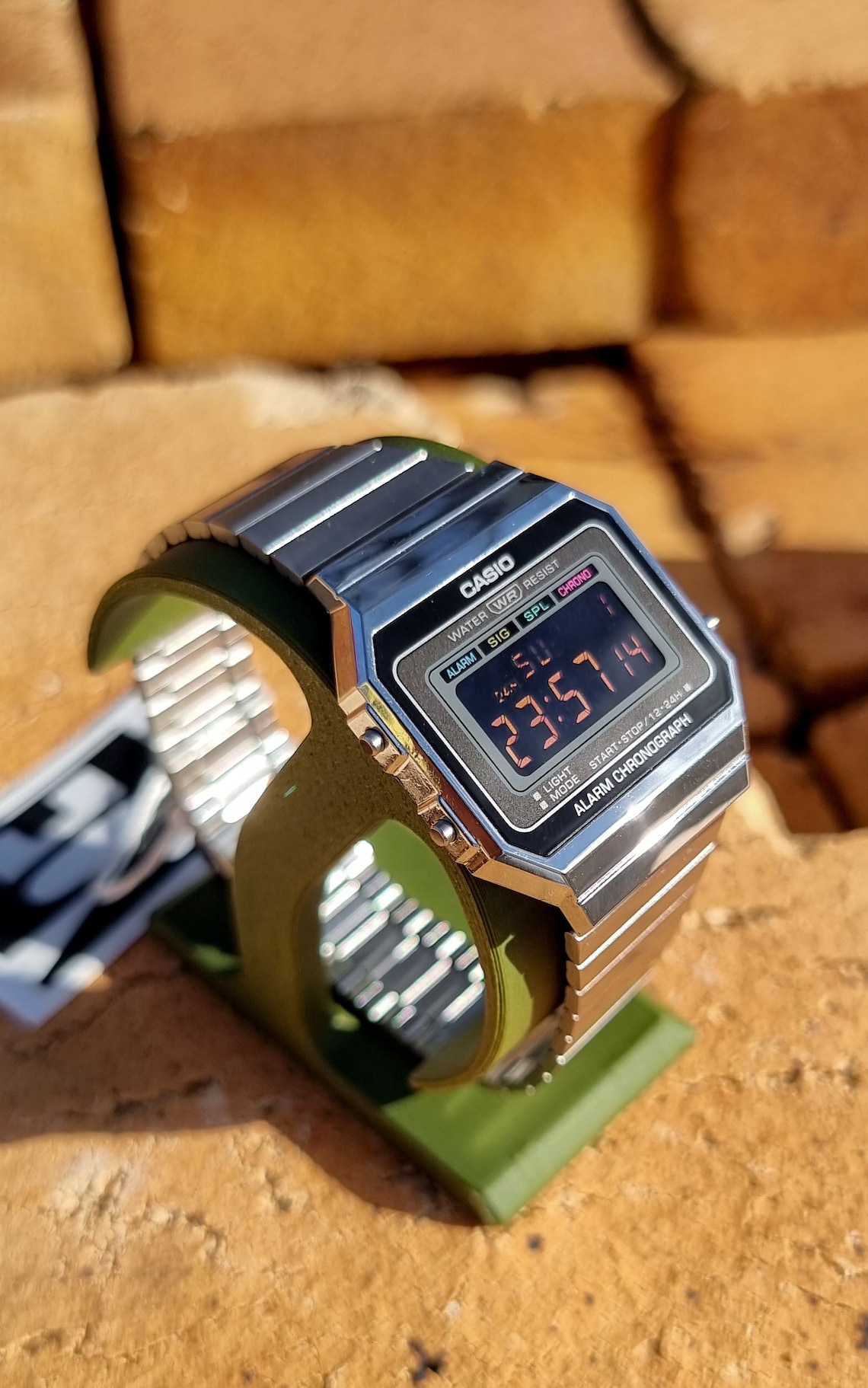 Casio Watch Modified Custom Casio Mod Vintage stealth Black Digital ...