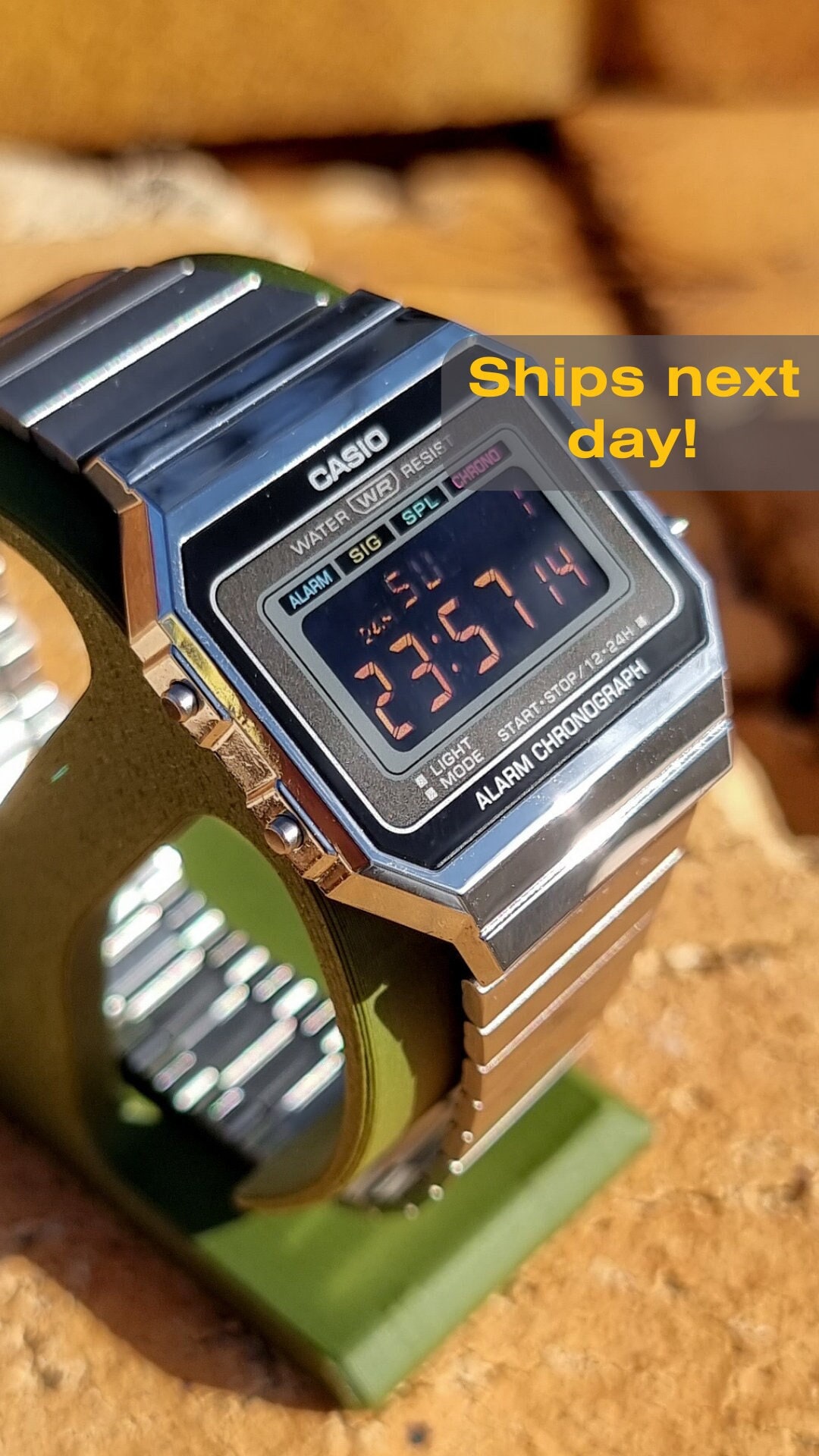 Casio Watch Modified Custom Casio Mod Vintage Casio stealth Black ...