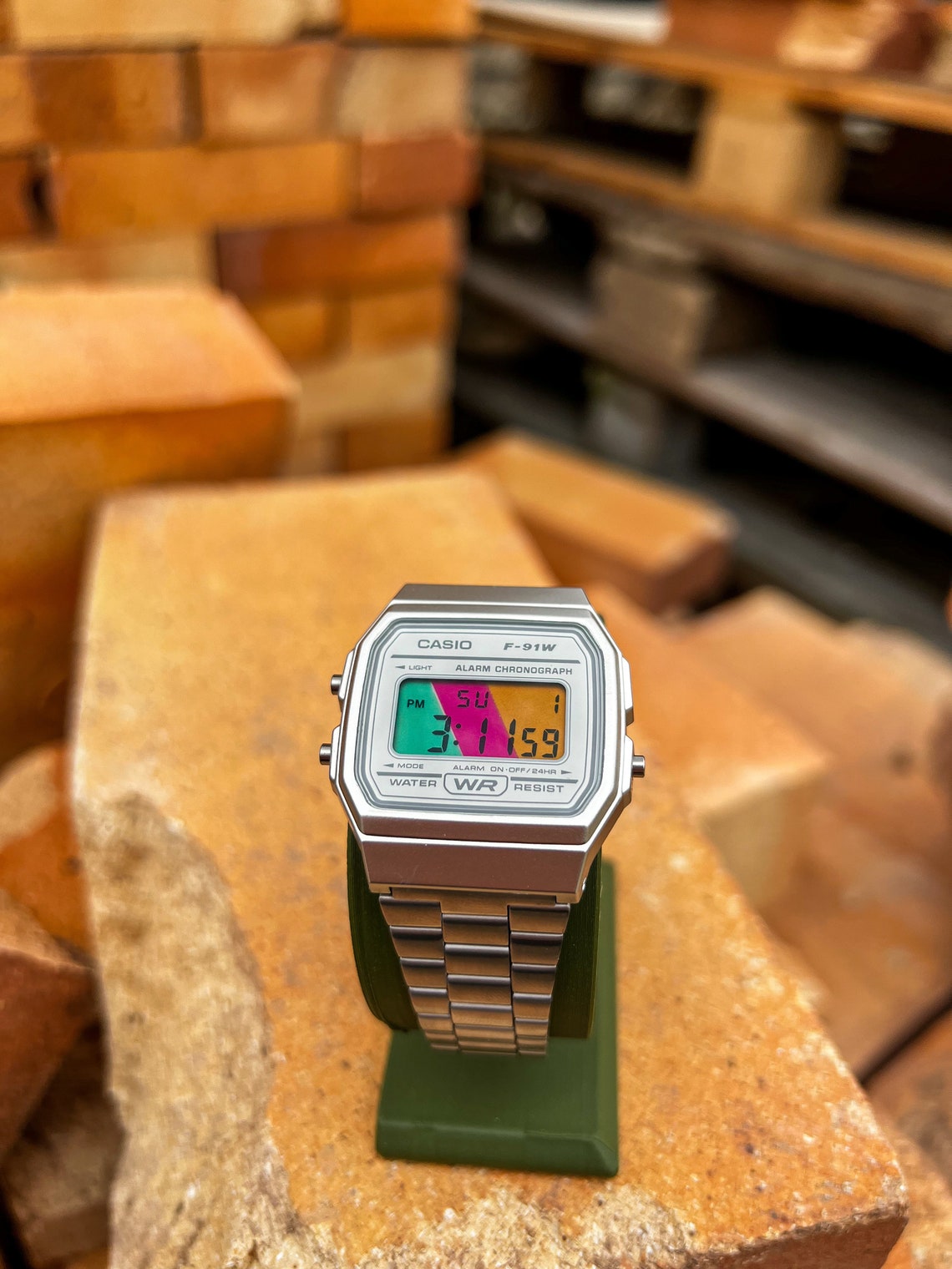Custom Casio F91 candy Modified Casio Custom Special Gift With Blue ...