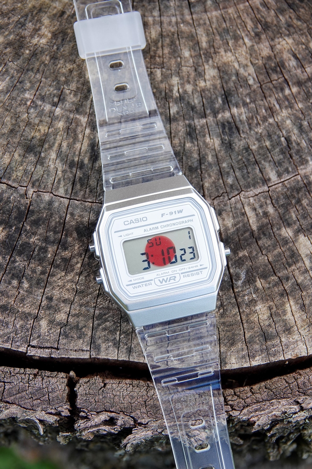 Japan Clear – Modified Watch Based on Casio F-91W – Transparent White ...