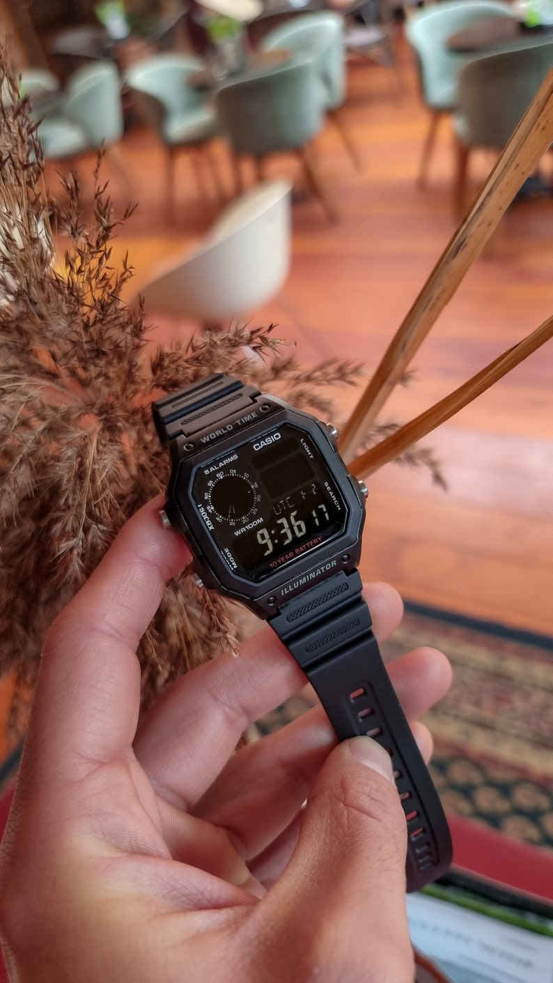 Custom Casio AE1200 Royale 'stealth Black' Upgraded - Etsy