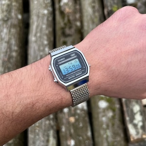 Blue Lagoon Mesh – Modified Watch Based on Casio A168 – Lagoon Blue ...