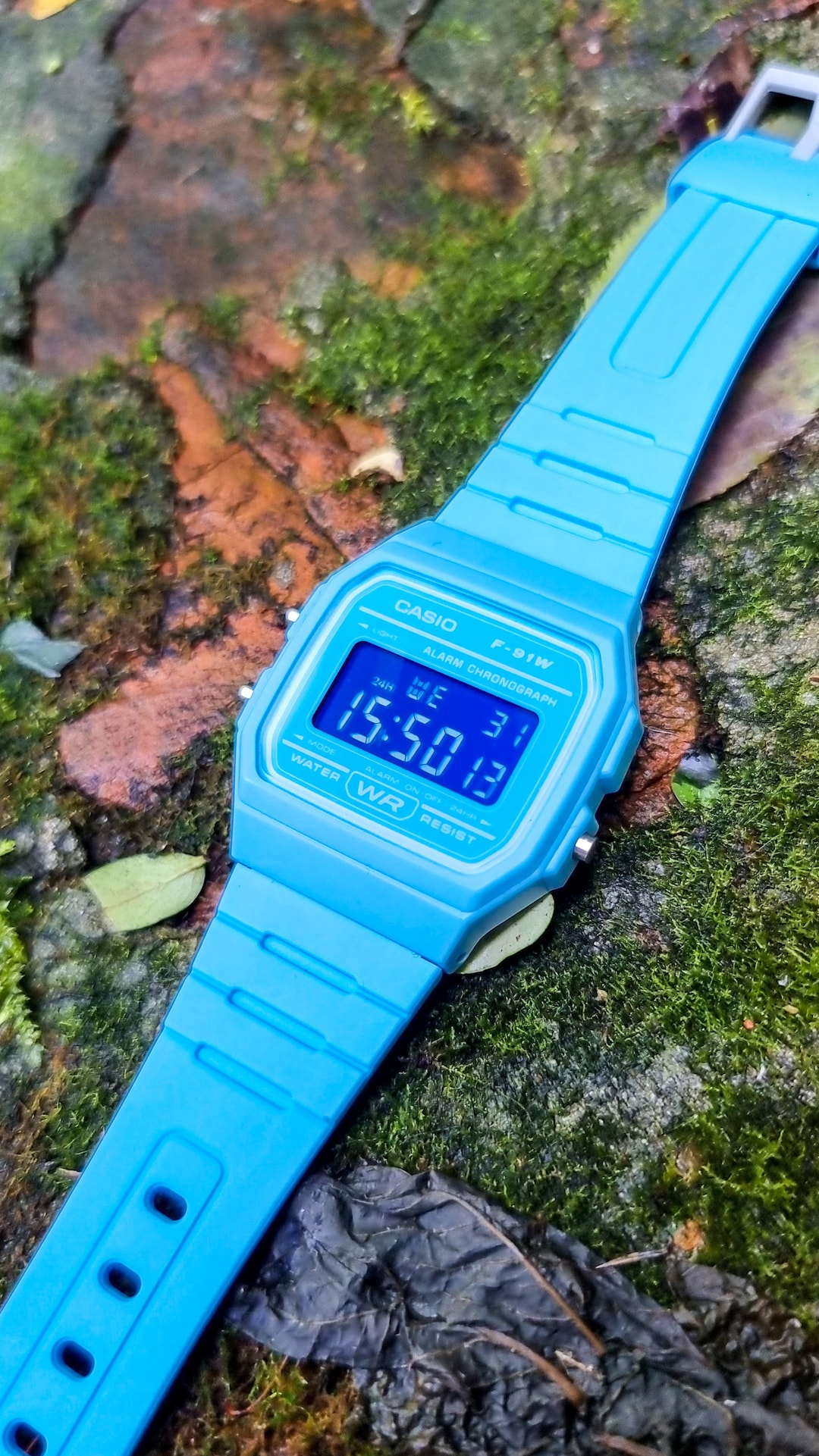 Custom Casio F91 “ocean Drive” - Rare Color- Modified Blue Casio ...