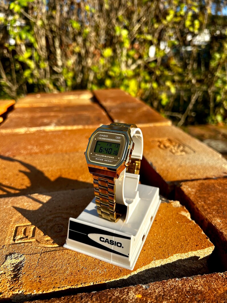 A168 Weighted Metal Gold Modified Custom Casio A168 With Upgraded Heavy ...