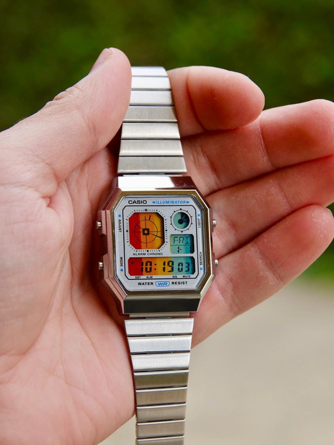 Chrome Spring – Modified Watch Based on Casio A130 – Multicolor Digital ...
