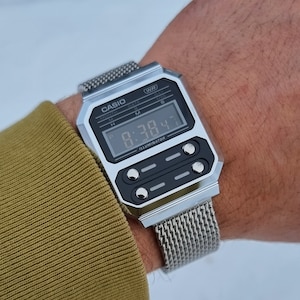 Weighted Metal – Modified Watch Based on Casio A100 – Custom Digital ...