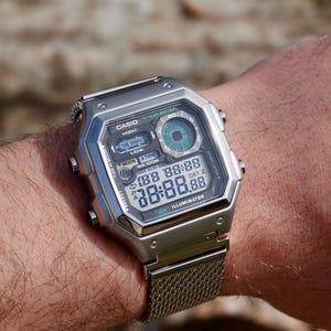 Casio METAL Tide Graph Mod - Casio WS-1700 Steeltime Digital Modified ...