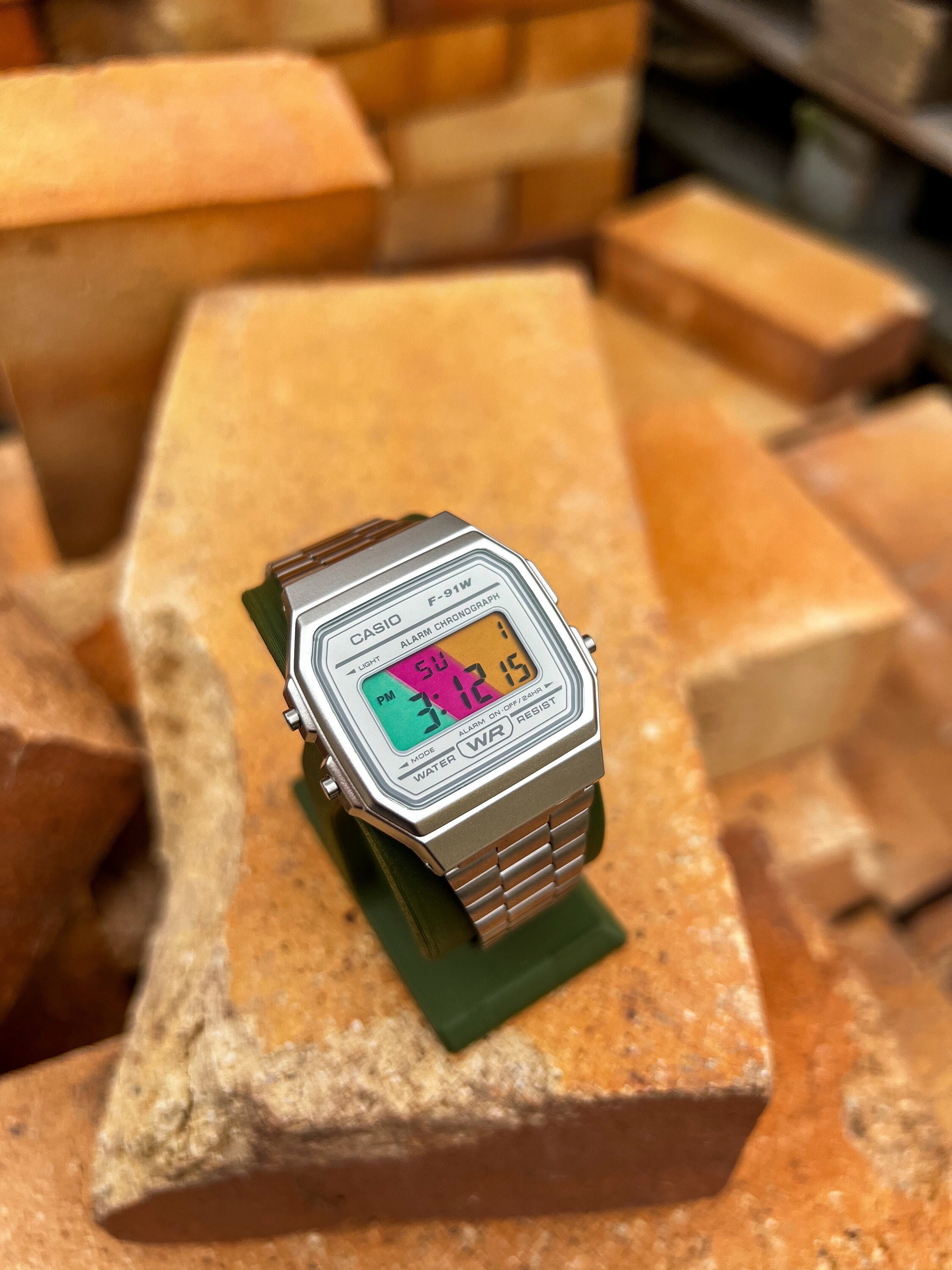 Custom Casio F91 candy Modified Casio Custom Special Gift With Blue ...