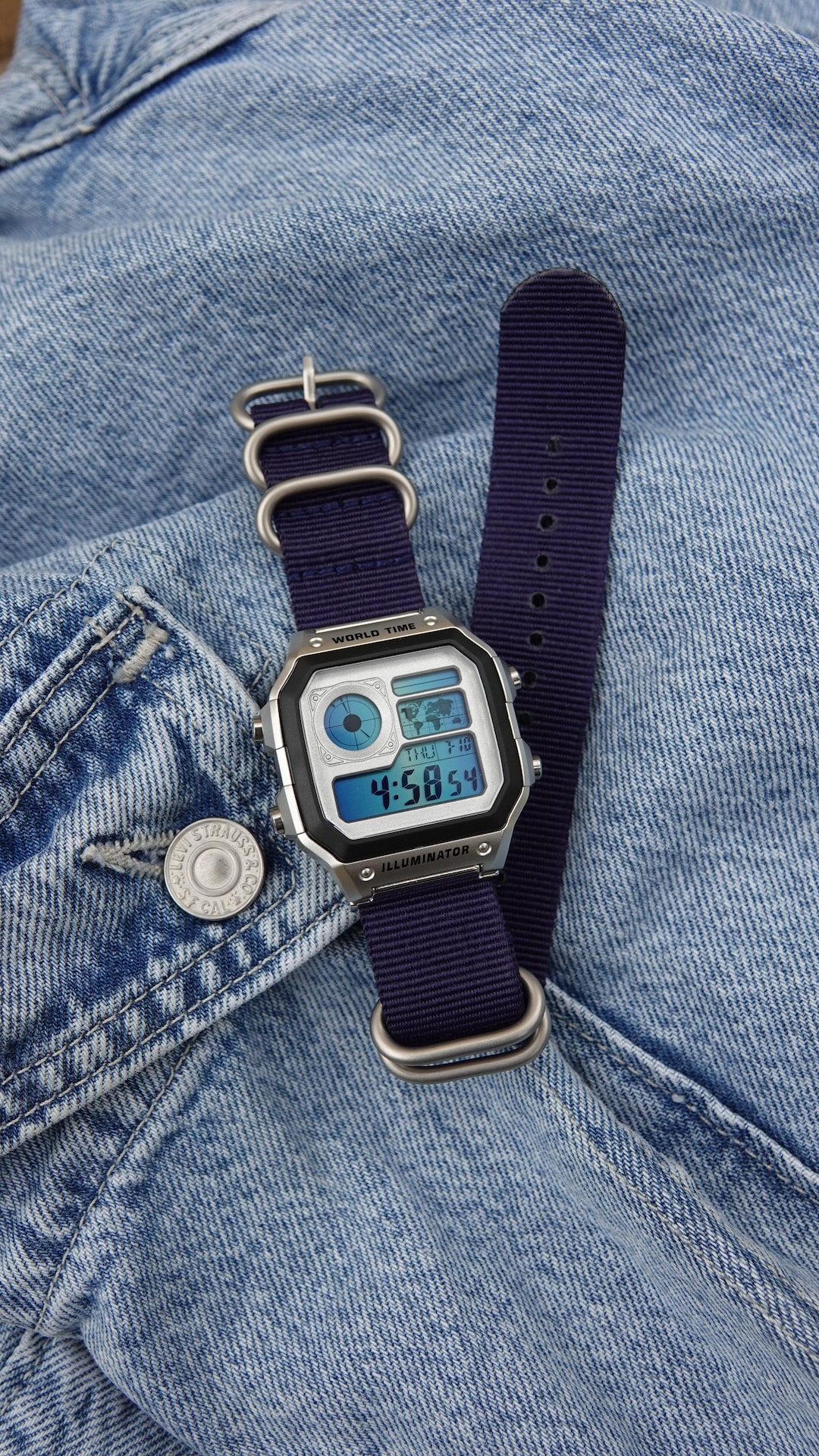 Polar Blue V2 – Modified Watch Based on Casio AE-1200 – Royale-blue ...