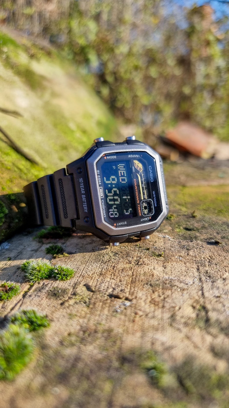 Custom Casio 'stealth One' Mod Black Casio WS1600 Digital Modified ...