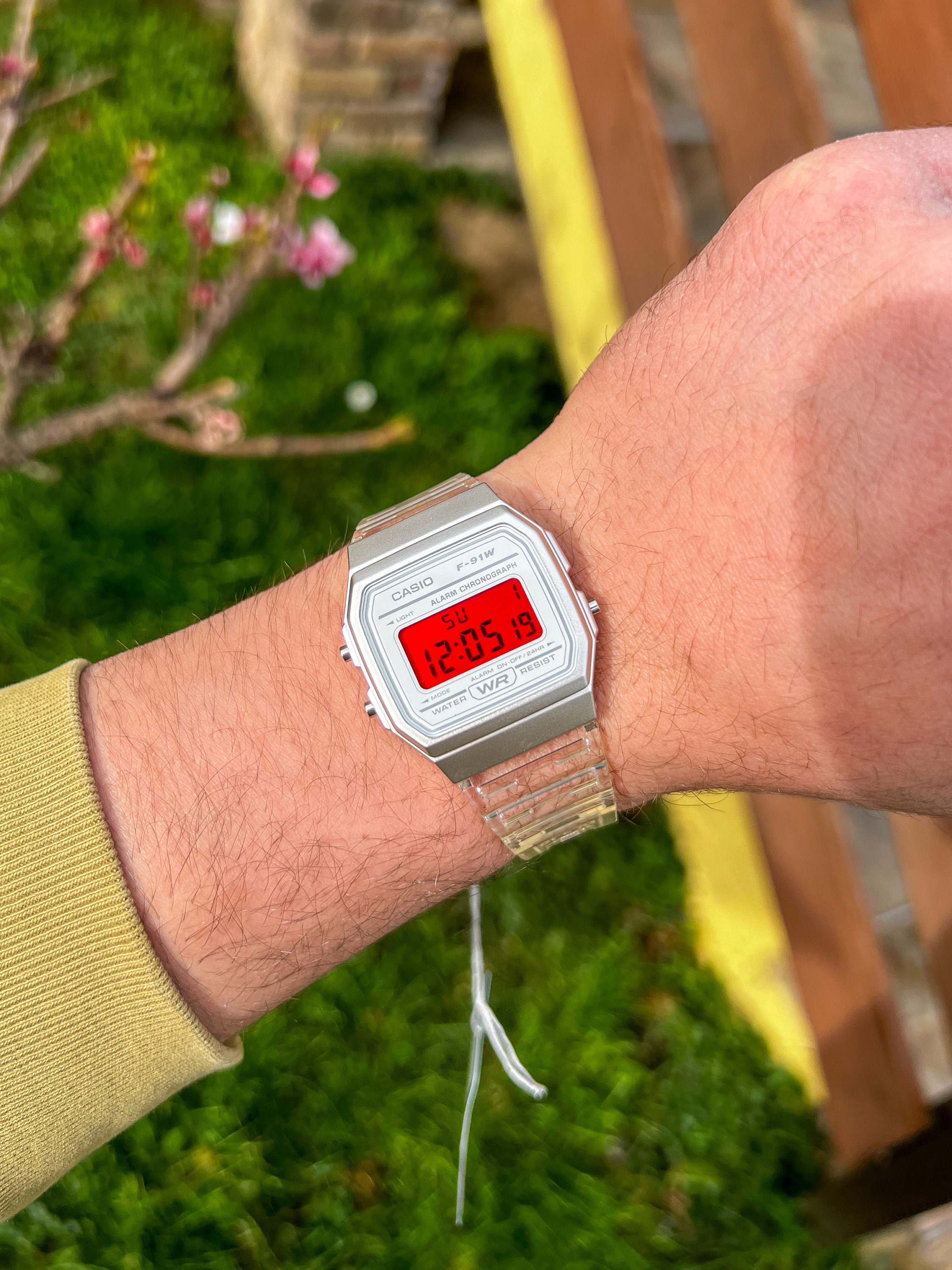 Cherry Red – Modified Watch Based on Casio F-91W – Custom Digital Watch ...