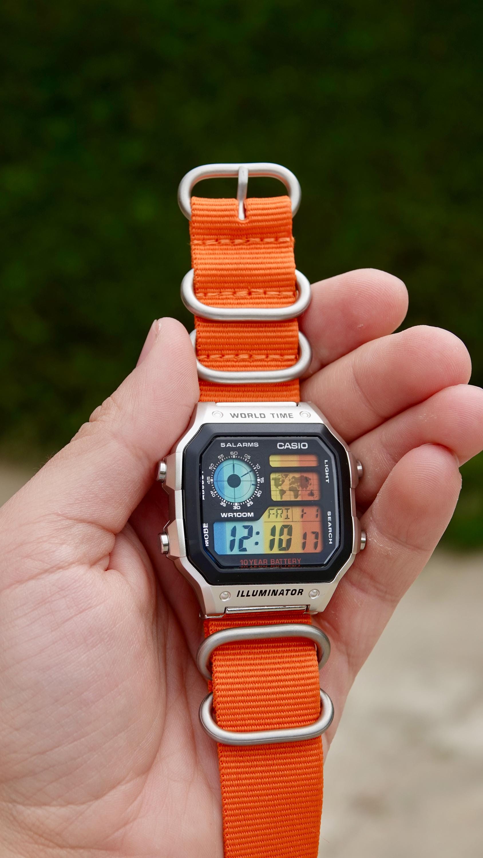 Orange Days – Modified Watch Based on Casio AE-1200 – Orange Gradient ...