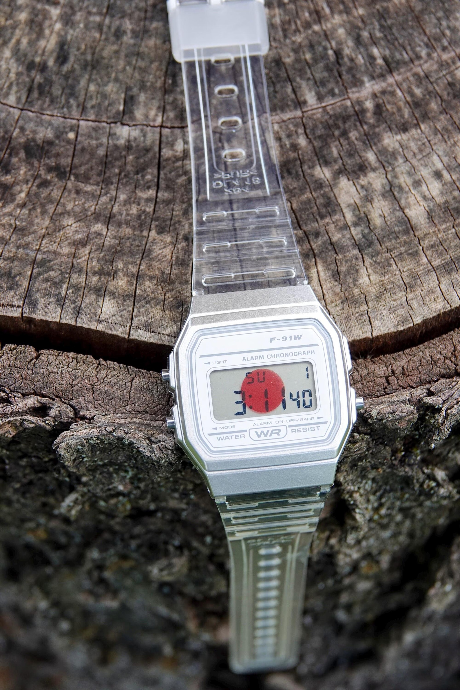 Japan Clear – Modified Watch Based on Casio F-91W – Transparent White ...