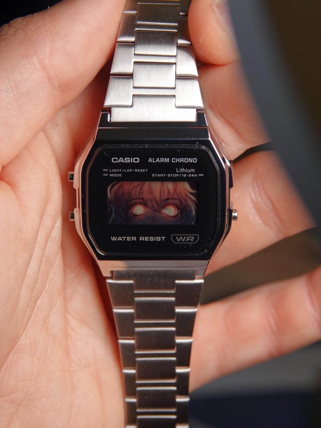 Anime Mod – Modified Watch Based on Casio A158 Silver Digital Watch ...