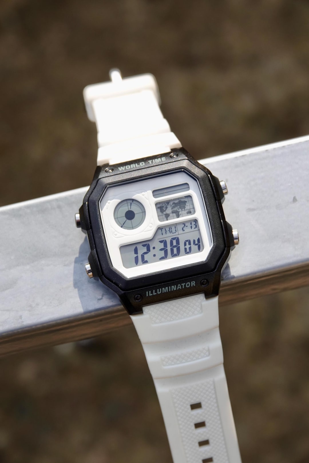 Star-trooper Royale – Modified Watch Based on Casio AE-1200 – White Dial Digital Watch ...